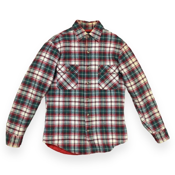 American Vintage | Shirts | Vtg 8s Plaid Flannel Button Down Pocket ...